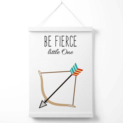 Artze Wall Art Be Fierce Arrow Tribal Quote Art Print With White Frame ...