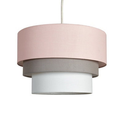 Valuelights Aztec 3 Tier Pink Fabric Ceiling Light Shade (D)30Cm by B&Q ...