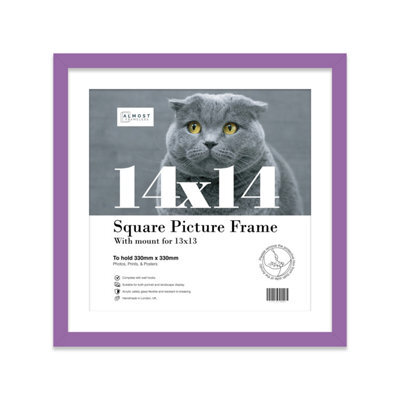 "14X14"" Purple Picture Frame - 14X14"" Square Frame With 13X13"" Mount ...