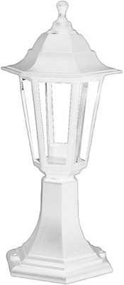 Ex-Pro Traditional Style Ip44 Rated White Outdoor Post Top Lantern ...