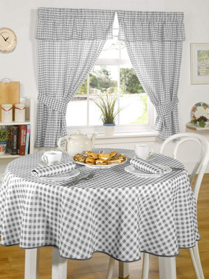 Emma Barclay Gingham Checked Pencil Pleat Kitchen Curtains by B&Q ...