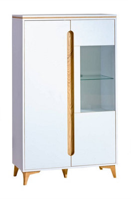 Arte Showcase In Style: Gappa Display Cabinet With Glass Door, White ...