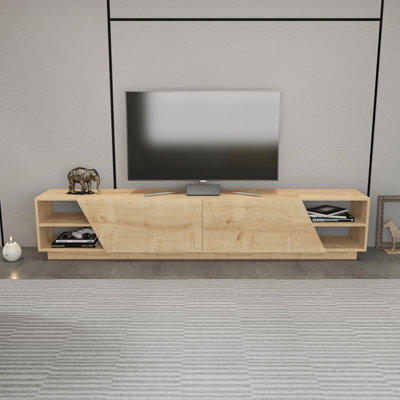 Decorotika Rhodes Tv Stand Tv Unit For Tv's Up To 106 Inch Oak by B&Q ...