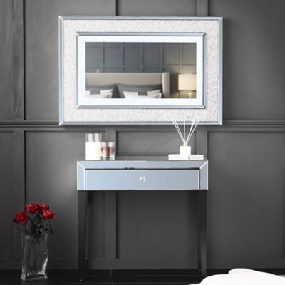 CARME Home Valentina X Laguna Grey Led Wall Mirror And Console Set by B ...