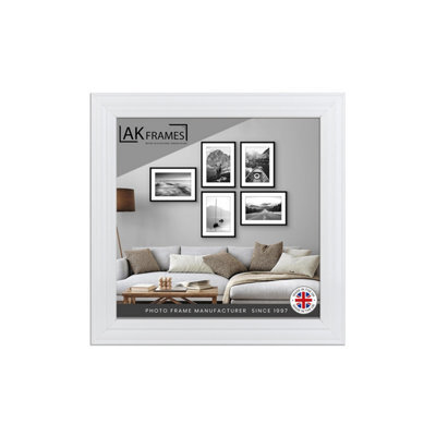 "AK Frames 7X7"" Classic White Modern Picture Frame - Poster Frame For ...