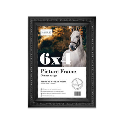 6X4 Black Ornate Picture Frame (15.2 X 10.2Cm) Poster, Photo, Artwork ...