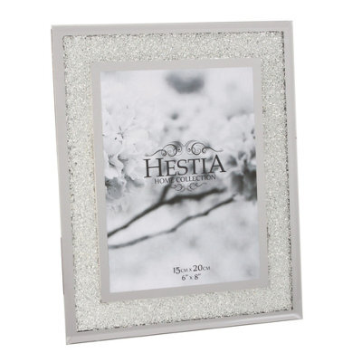 "Hestia Photo Frame Crystal Edge With Silver Border 6"" X 8""" by B&Q ...
