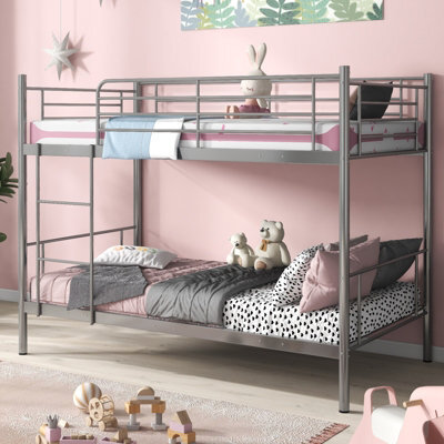 Costway 3Ft Metal Bunk Bed Single Over Single Loft Bed Frame W/ Ladder ...