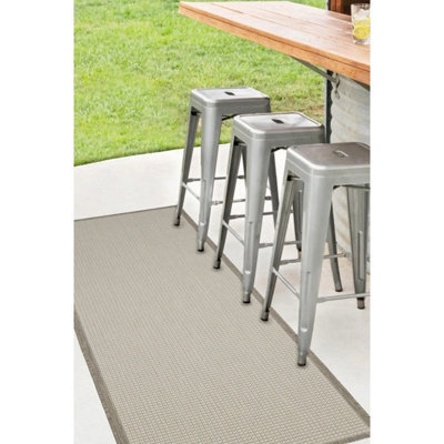 Melrose Eden Border Natural Indoor Outdoor Area Runner Rug 3mm Pile ...