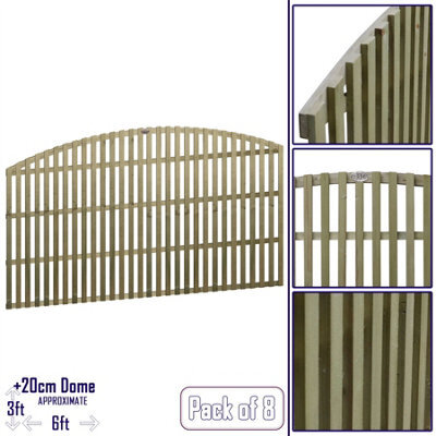 Premier Garden Supplies Florence Vertical Slatted (Pack Of 8) Width ...