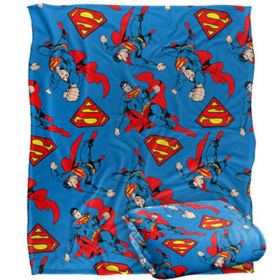 DC comics Superman All-Over Print Blanket Multicoloured (One Size) by B ...