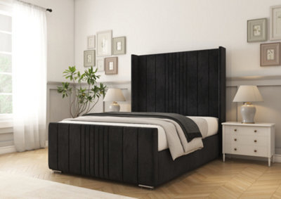 Comfort Beds Grace Black Naples Bed Frame by B&Q | ufurnish.com
