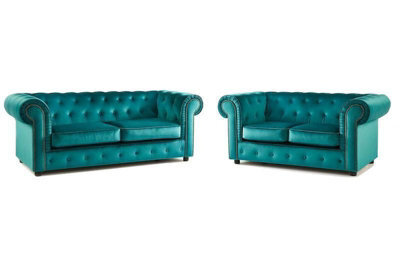 Alpha Designs Guild Furniture Stop - Asha 3+2 Seater Deluxe Velvet Sofa ...