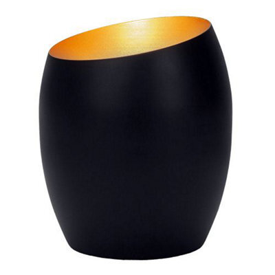 Happy Homewares Contemporary Designer Matt Black Metal Integrated Led ...