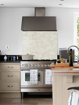 Country Living Meadow Ochre Glass Kitchen Self Adhesive Splashback ...