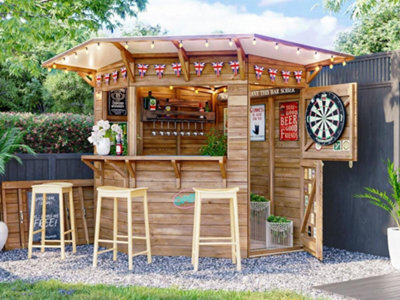 Dunster House Outdoor Bar Shed Serving Hatch Kiosk The Hangover Corner ...