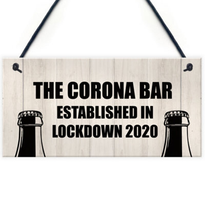 Red Ocean Funny Bar Sign For Garden Man Cave Home Bar Lockdown Corona ...