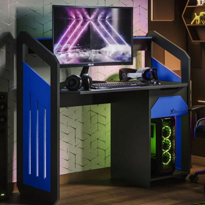 X Rocker X-Rocker Battalion Gaming Desk 120Cm Wide Pc Computer Table ...