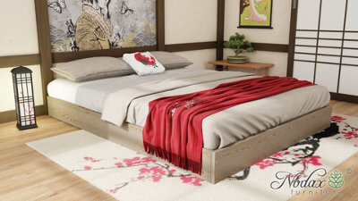 Nodax Super King Bed Frame, F9, Solid Pine Wood, Easy Assembly, Sturdy ...