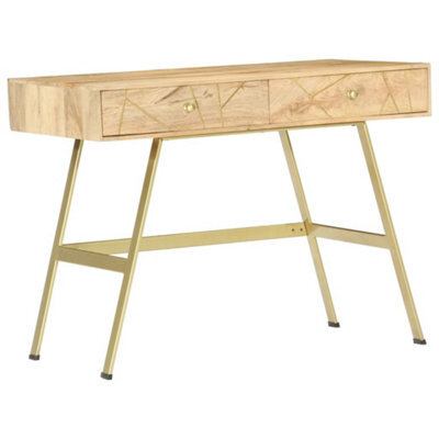 Berkfield Writing Desk With Drawers 100X55X75 Cm Solid Mango Wood by B ...