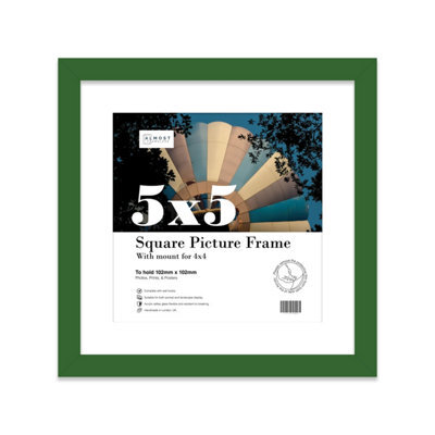 "5X5"" Green Picture Frame - 5X5"" Square Frame With 4X4"" Mount For ...