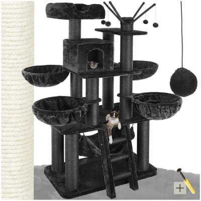 Tectake Cat Tree Gismo - 195 Cm Tall, Sisal Cat Scratching Posts, Toy ...