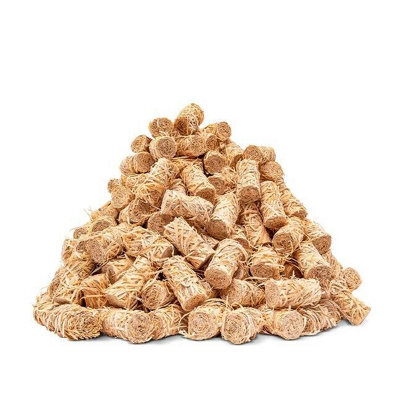 200Pc Eco Friendly Wood Wool Firelighters Natural Flame Fire Starters ...