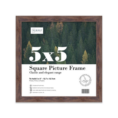 5X5 Walnut Picture Frame (12.7 X 12.7Cm) Poster, Photo, Artwork ...