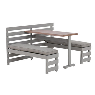 Sunjoy Outdoor Picnic Table Dining Bench Set With Removable Cushions ...