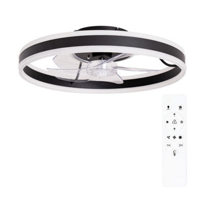 Valuelights Integrated Led Ceiling Fan With Remote Control, Clear ...