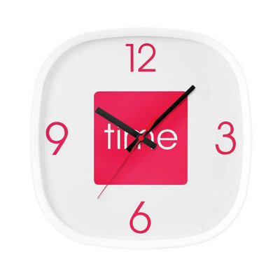 Orsina Arco Hot Pink Wall Clock by B&Q | ufurnish.com