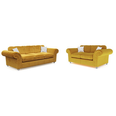 The Great British Sofa Company Windsor Saffron 3 Seater & 2 Seater ...