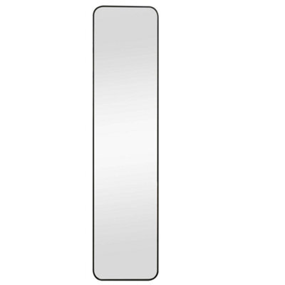 Andrew Gerard Mirrors Elegant Allen Black Free Standing Leaner Mirror ...