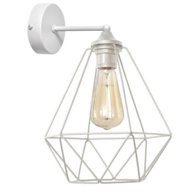 Luminosa Lighting Luminosa Karo Wall Lamp White 25Cm by B&Q | uFurnish.com