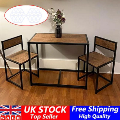 Compact 2-Seat Dining Set - Space Saving Kitchen & Breakfast Table With ...