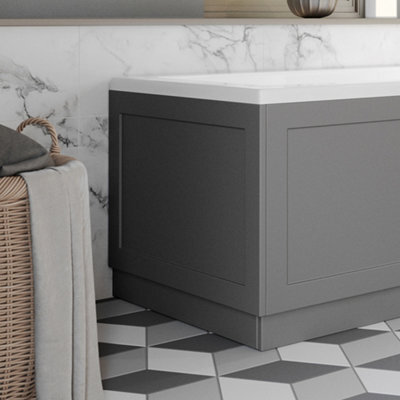 Affine 750mm End Bath Panel Traditional Bathroom 18mm Mdf Matt Dark ...