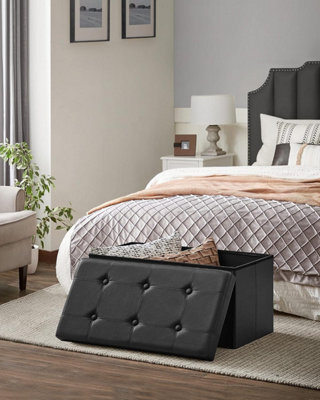 Songmics Collapsible Bench, Ottoman, Storage Bench, Trunk With Hinged ...