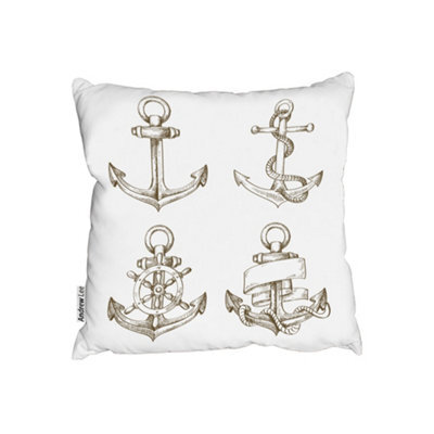 Andrew Lee Cushions - Drawn Anchors (Cushion) / 60Cm X 60Cm by B&Q ...
