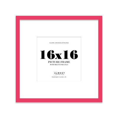"16X16"" Bright Pink Picture Frame - 16X16"" Square Frame With 13X13 ...