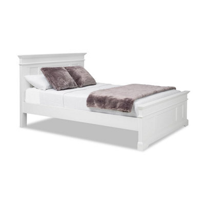 Statement Furniture Gainsborough White Wooden Double Bed Frame 4Ft6 ...