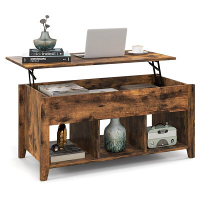 Gainoom Lift Top Coffee Table Modern Wooden Lift Top Dining Cocktail ...