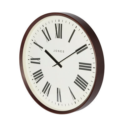 Jones Contemporary Dark Wood Quartz Clock by B&Q | ufurnish.com
