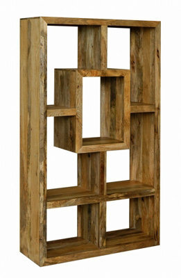 Buttercup Farm Yoga Straight 100 Cm Wide Mango Bookcase - Mango Wood - L35 X W100 X H175 Cm ...
