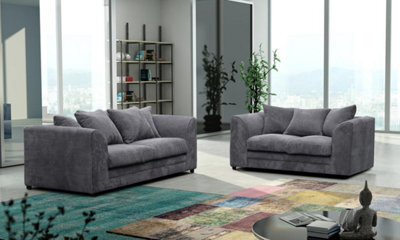 Alpha Designs Guild Furniture Stop - Logan 3 + 2 Seater Sofa Set Fabric ...