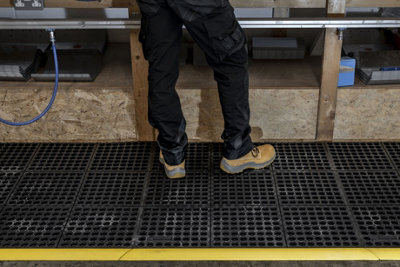 Blue Diamond Interlocking Rubber Anti-Fatigue Mat Cushion Link Open Top With Holes 92 X 92Cm by ...