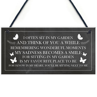 Red Ocean Garden Plaque Summer House Sign Hanging Garden Shed Sign ...