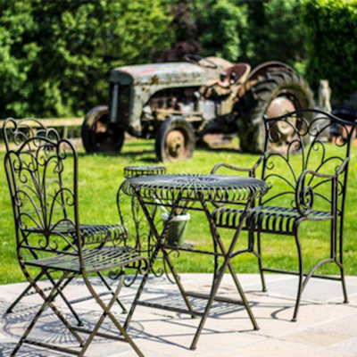 Fallen Fruits Lucton 3 Piece Garden Table & 2 Chair Set - Folding ...