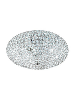 Eglo Clemente Steel & Glass Led Ceiling Light by B&Q | ufurnish.com