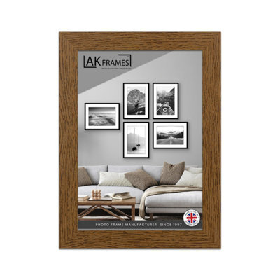 "AK Frames 9X7"" Dark Oak Poster Frame - Modern Picture Frame For Wall ...