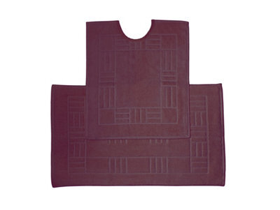 Rapport Home Chatsworth Cotton Pedestal Mats Damson by B&Q | ufurnish.com